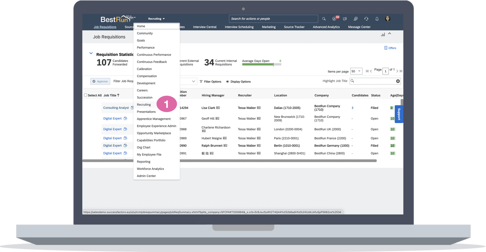 How do I use the integration with SAP SuccessFactors?