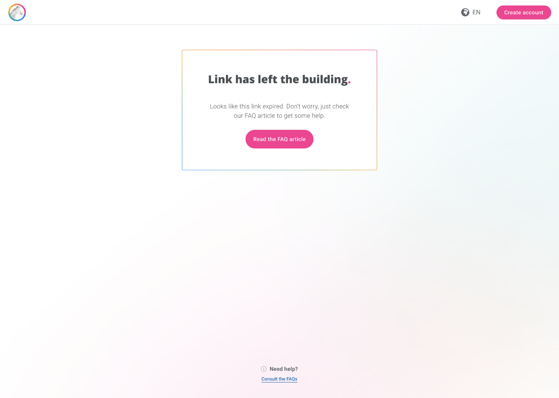 The invitation link sent to me is not working