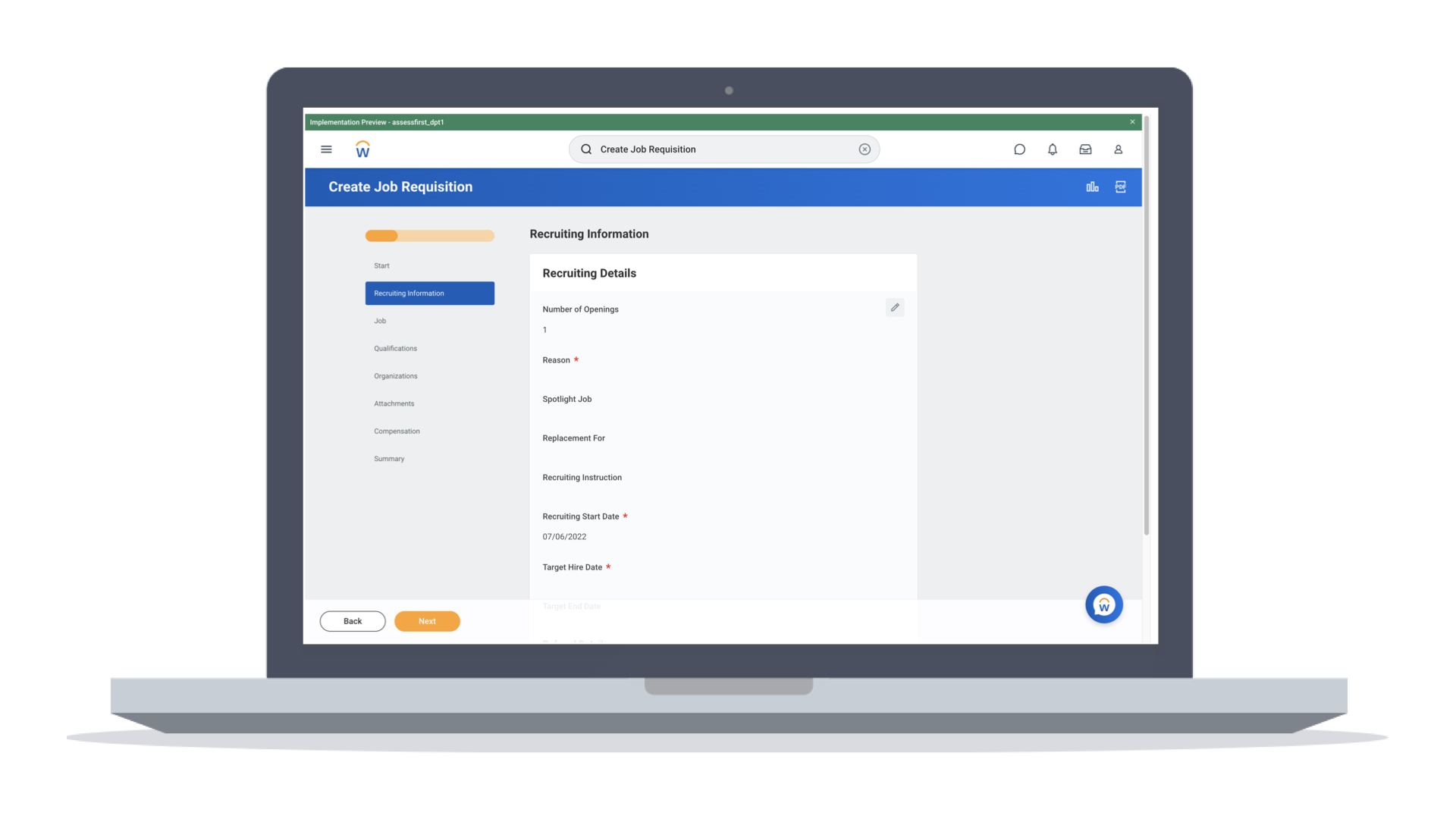 Create A Job Requisition